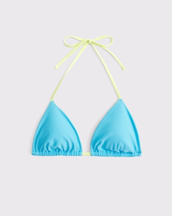 Mujer Halter String Triangle Bikini Top | Mujer Trajes de baño ...