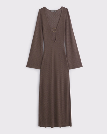 Femme Robe maxi cache-maillot à anneau en métal de style crochet ...