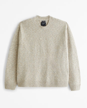 Men's Oversized Marled Crew Sweater | Men's Clearance | Abercrombie.com