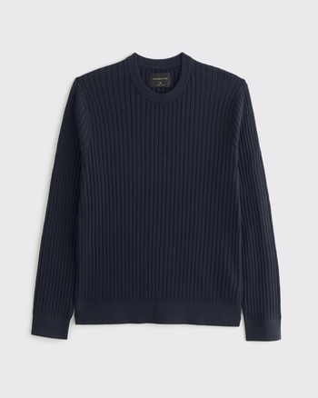 Men's Pima Cotton Rib Stitch Crew Sweater | Men's Clearance ...