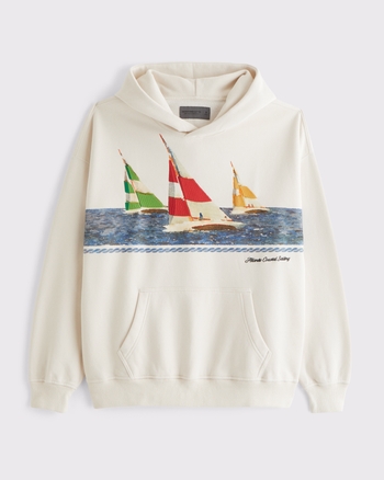 Men's Nautical Graphic Popover Hoodie | Men's Clearance | Abercrombie.com