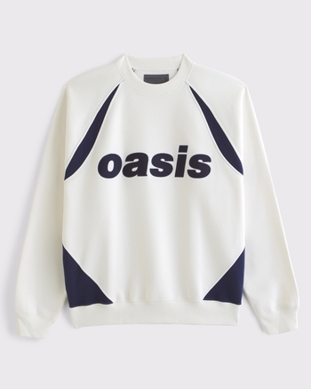 Men's Oasis Graphic Crew Sweatshirt | Men's Clearance | Abercrombie.com