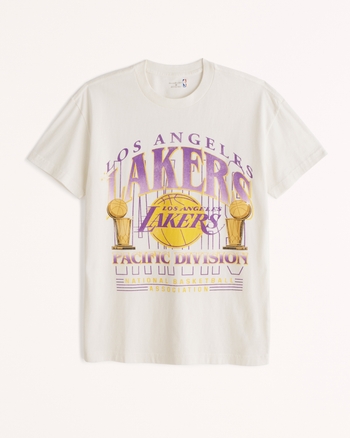 Heren T-shirt met print van Los Angeles Lakers | Heren Sale ...