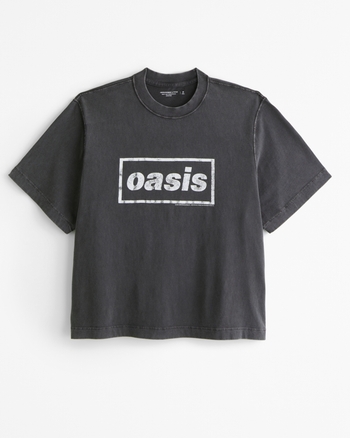 Herren Kurz geschnittenes Tee mit Oasis-Grafik | Herren Ausverkauf ...