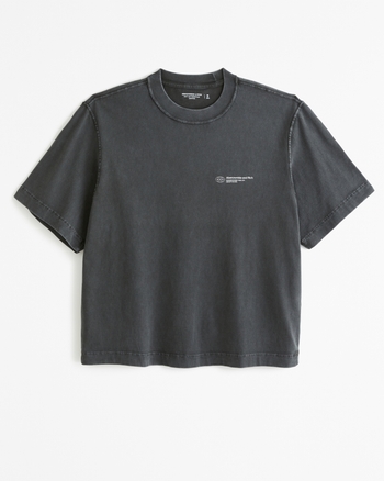Men's Vintage-Inspired Cropped Micro-Logo Tee | Men's Clearance ...