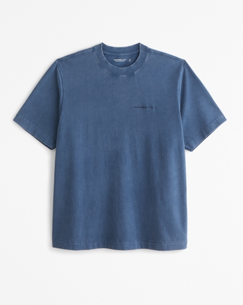 Men's Premium Heavyweight Micro-Logo Tee | Men's Tops | Abercrombie.com