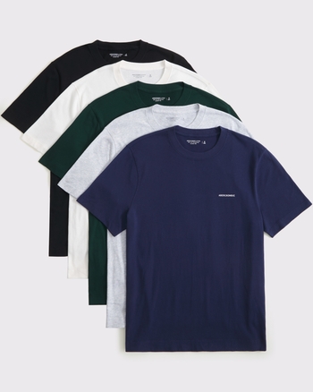 Men's 5-Pack Logo Tees | Men's A&F Logo Shop | Abercrombie.com