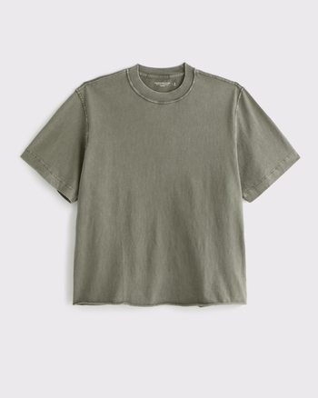 Men's Vintage-Inspired Cropped Tee | Men's Tops | Abercrombie.com