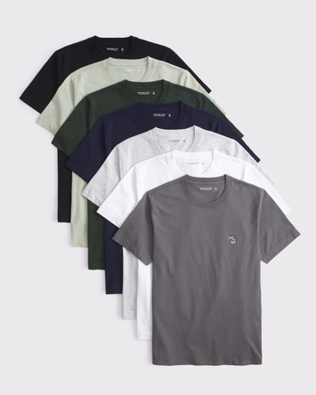 Men's 7-Pack Slim Polished Icon Tees | Men's Tops | Abercrombie.com