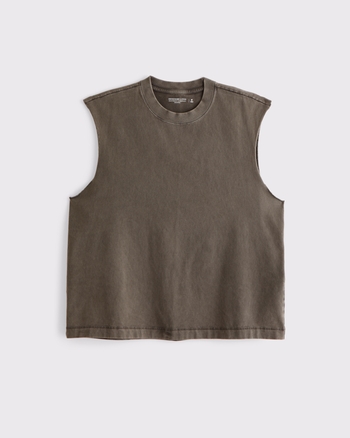 Men's Premium Heavyweight Cropped Tank | Men's Tops | Abercrombie.com