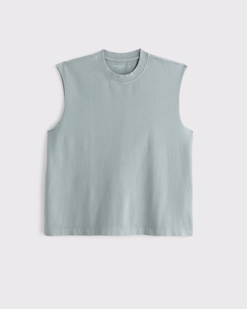 Men's Premium Heavyweight Cropped Tank | Men's Tops | Abercrombie.com