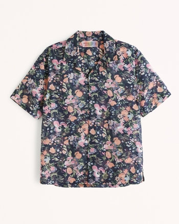 Género inclusivo Pride Camp Collar Sheer Button-Up Shirt | Género ...