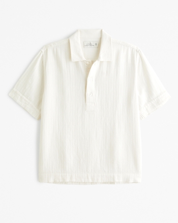 Men's Summer Linen-Blend Popover | Men's Tops | Abercrombie.com