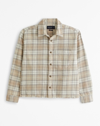 Men's Cropped Flannel | Men's Clearance | Abercrombie.com