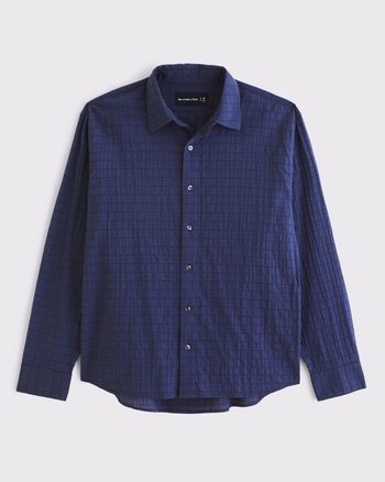 Men's Textured Button-Up Shirt | Men's Clearance | Abercrombie.com