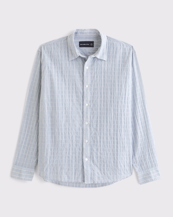 Men's Textured Button-Up Shirt | Men's Clearance | Abercrombie.com