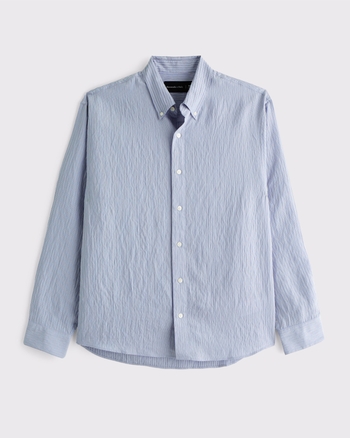Men's Textured Button-Up Shirt | Men's Clearance | Abercrombie.com