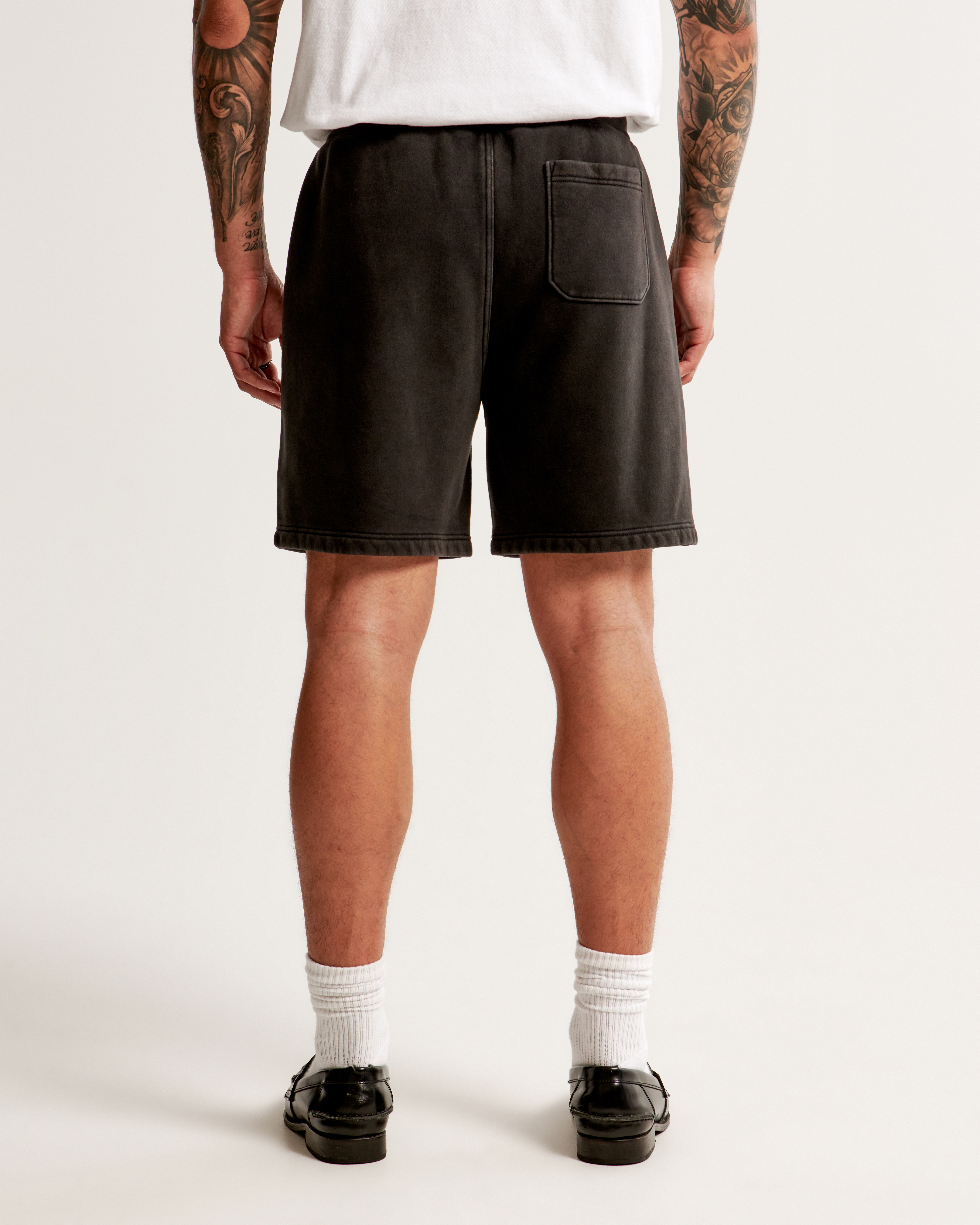 Men s Relaxed Essential Short in Black Texture Size Xs Abercrombie Fitch