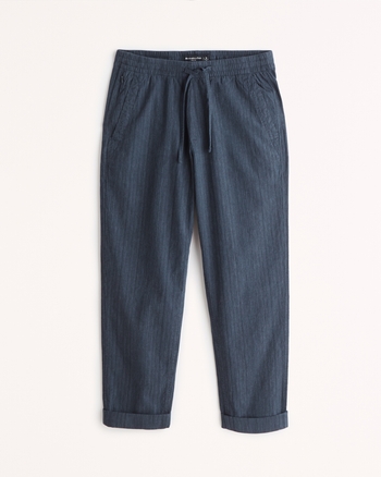 Men's Linen-Blend Pull-On Pant | Men's Bottoms | Abercrombie.com