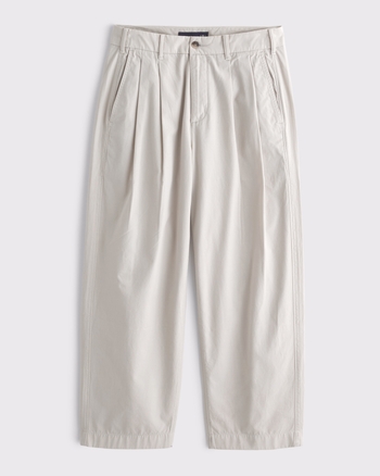 Men's Pleated Baggy Taper Trouser | Men's Bottoms | Abercrombie.com