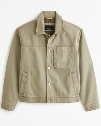 Men's Lightweight Cropped Workwear Jacket | Men's Coats & Jackets ...