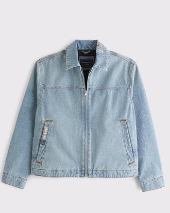 Men's Easy Denim Zip Jacket | Men's Coats & Jackets | Abercrombie.com