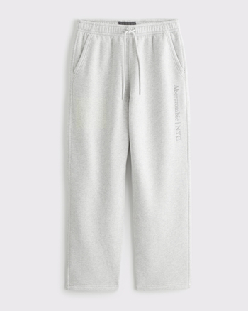 Homme Jogging à ourlet ouvert et logo | Homme Bas | Abercrombie.com