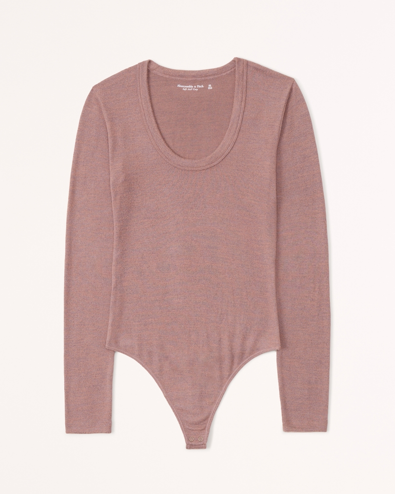 Mujer Body con cuello redondo cómodo y manga larga | Mujer Liquidación ...