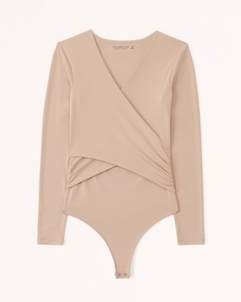 Women's Long-Sleeve Wrap Bodysuit | Women's Clearance | Abercrombie.com