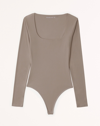Women's Soft Matte Seamless Long-Sleeve Squareneck Bodysuit | Women's Clearance | Abercrombie.com