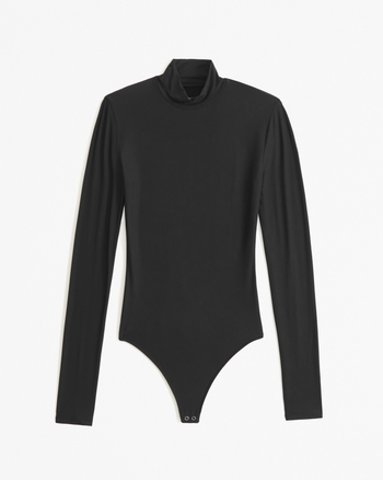 Women's Soft Matte Seamless Long-Sleeve Mockneck Bodysuit | Women's Clearance | Abercrombie.com