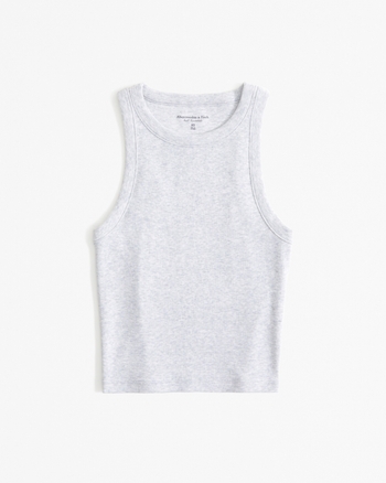 Women's Essential High-Neck Rib Tank | Women's Tops | Abercrombie.com