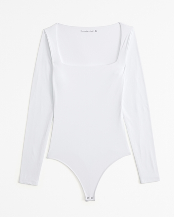 Women's Soft Matte Seamless Long-Sleeve Squareneck Bodysuit | Women's Tops | Abercrombie.com