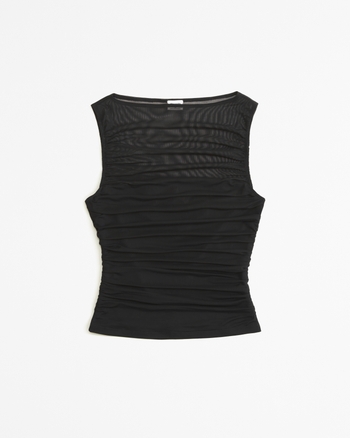 Women's Mesh Ruched Slash Top | Women's Tops | Abercrombie.com