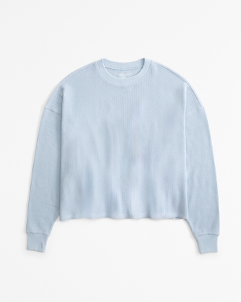 Women's Long-Sleeve Oversized Dolman Waffle Tee | Women's Clearance ...