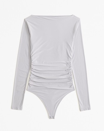 Women's Soft Matte Seamless Long-Sleeve Slash Bodysuit | Women's Clearance | Abercrombie.com