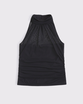 Women's Ruched Mesh Halter Top | Women's Clearance | Abercrombie.com