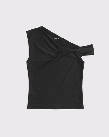 Women's Soft Matte Seamless Asymmetrical Twist Top | Women's Tops | Abercrombie.com