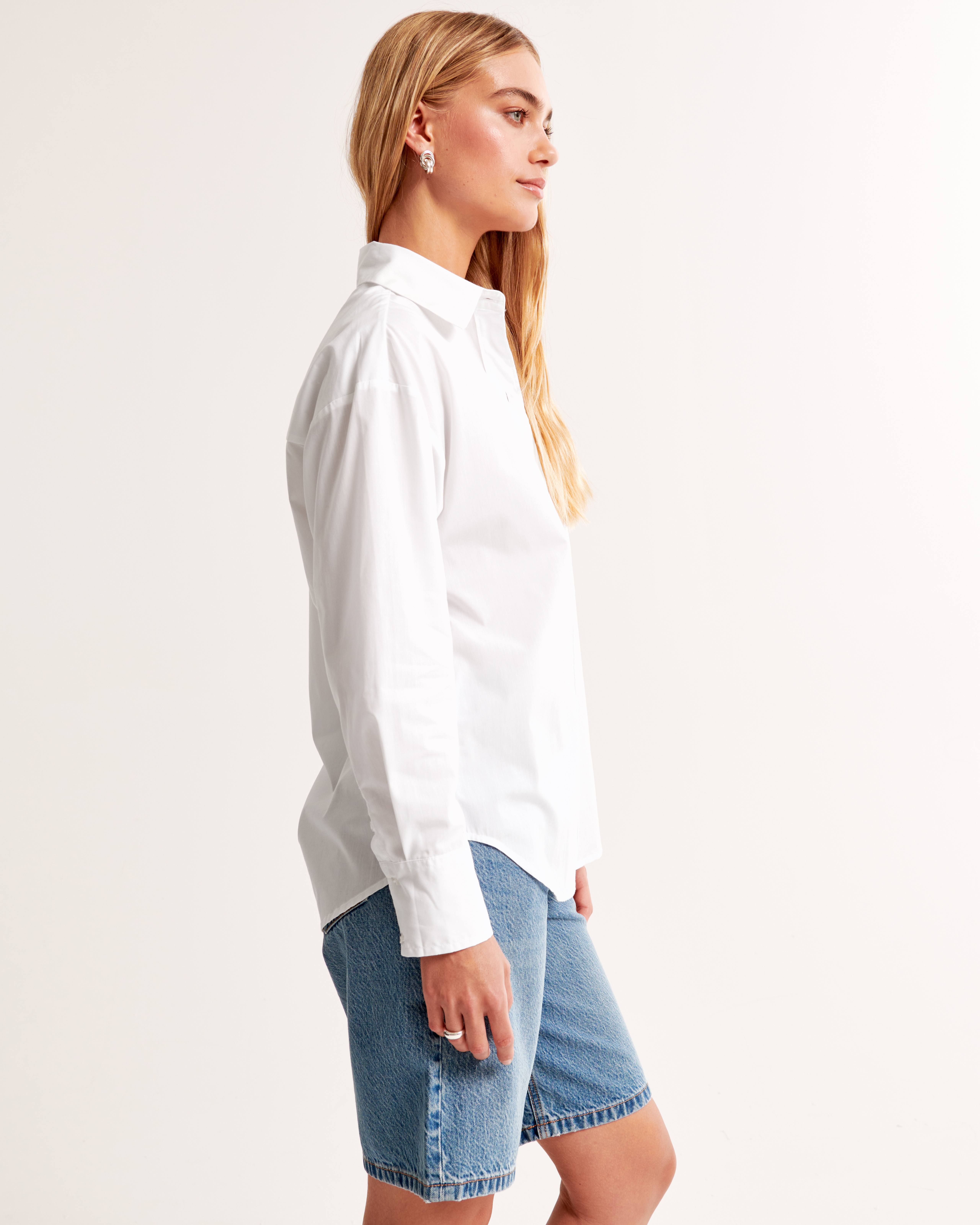Women's Oversized Poplin Shirt | Women's Tops | Abercrombie.com Women's Oversized Poplin Shirt | Women's Tops | Abercrombie.com