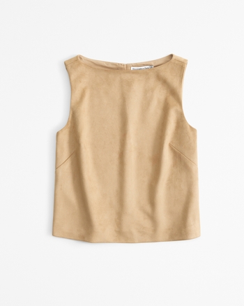 Women's Vegan Suede Shell Top | Women's Clearance | Abercrombie.com