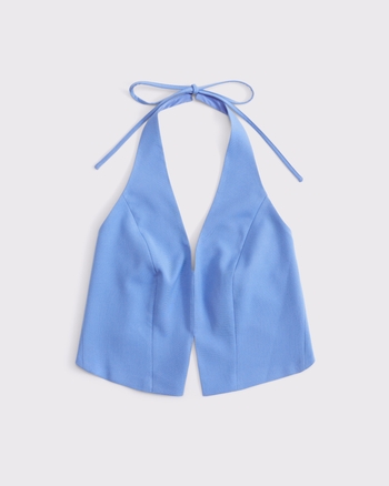 Women's Clean Front Tailored Halter Top | Women's Clearance ...