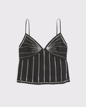 Women's V-Neck Beaded Cami | Women's Tops | Abercrombie.com