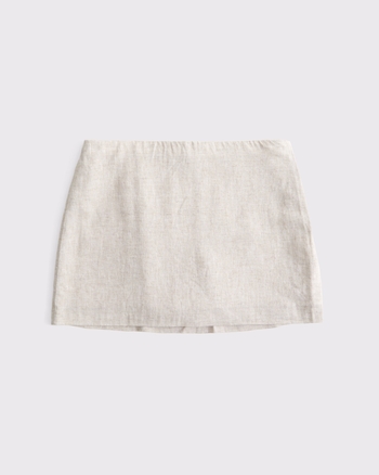 Mujer The A&F Scarlett Mid Rise Linen-Blend Mini Skort | Mujer Prendas ...