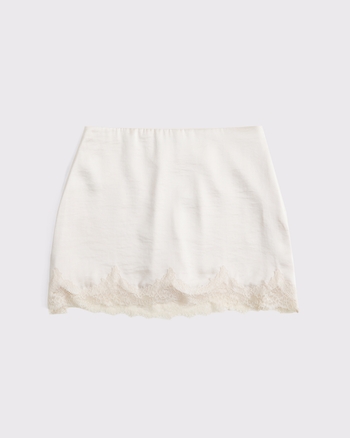 Women's High Rise Lace & Satin Mini Skort | Women's Clearance ...