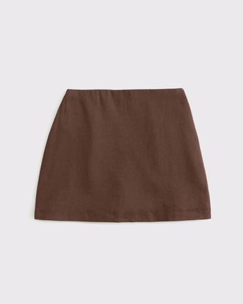 Women's The A&F Scarlett Curve Love Linen-Blend Mini Skort | Women's ...