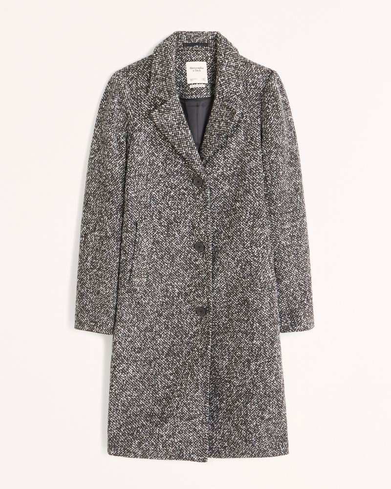 Women's Textured Dad Coat | Women's Clearance | Abercrombie.com