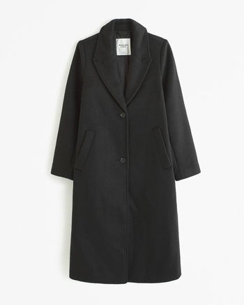 Women's Wool-Blend Tailored Topcoat | Women's Clearance | Abercrombie.com