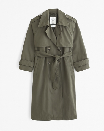Women's Classic Long Trench Coat | Women's Clearance | Abercrombie.com