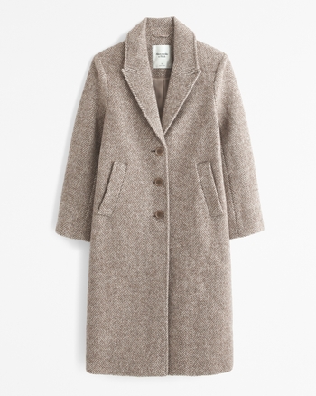 Women's Wool-Blend Tailored Topcoat | Women's Clearance | Abercrombie.com