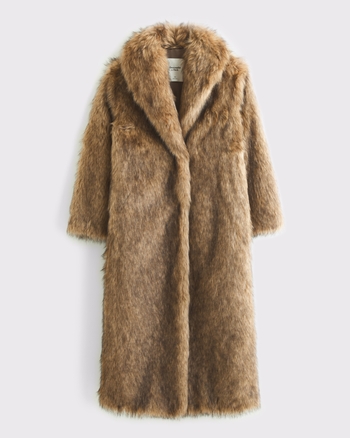Women's Full-Length Faux Fur Coat | Women's Clearance | Abercrombie.com
